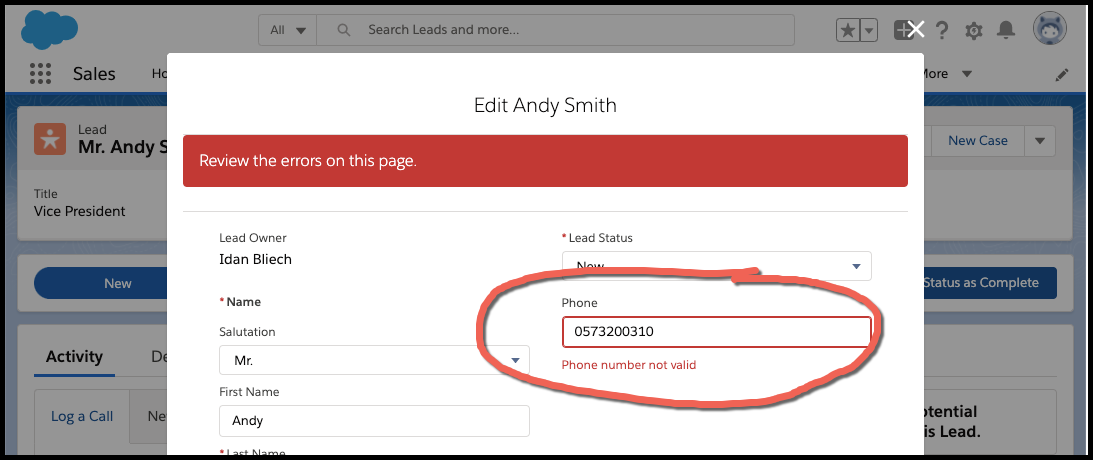 יצירת ולידציה על מספר טלפון ישראלי | סיילספורס בעברית